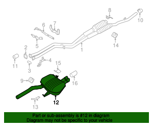 Genuine BMW 18-30-7-646-923 | Rear Muffler | FREE Shipping on Most ...