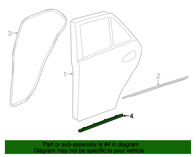 166-698-04-62 - Lower Weather-Strip 2012-2019 Mercedes-Benz | Mercedes ...
