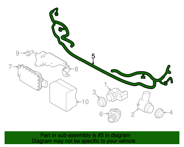 Genuine OEM Wire Harness Part# LR128164 Fits 2019 Land Rover Range ...