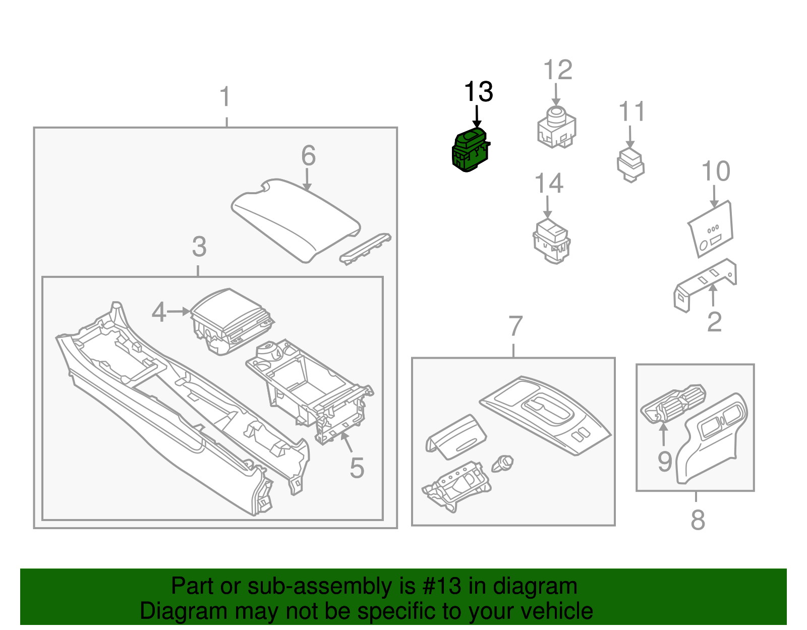 25130-1BA0A - Switch 2007-2017 Infiniti | INFINITI Parts & Accessories ...