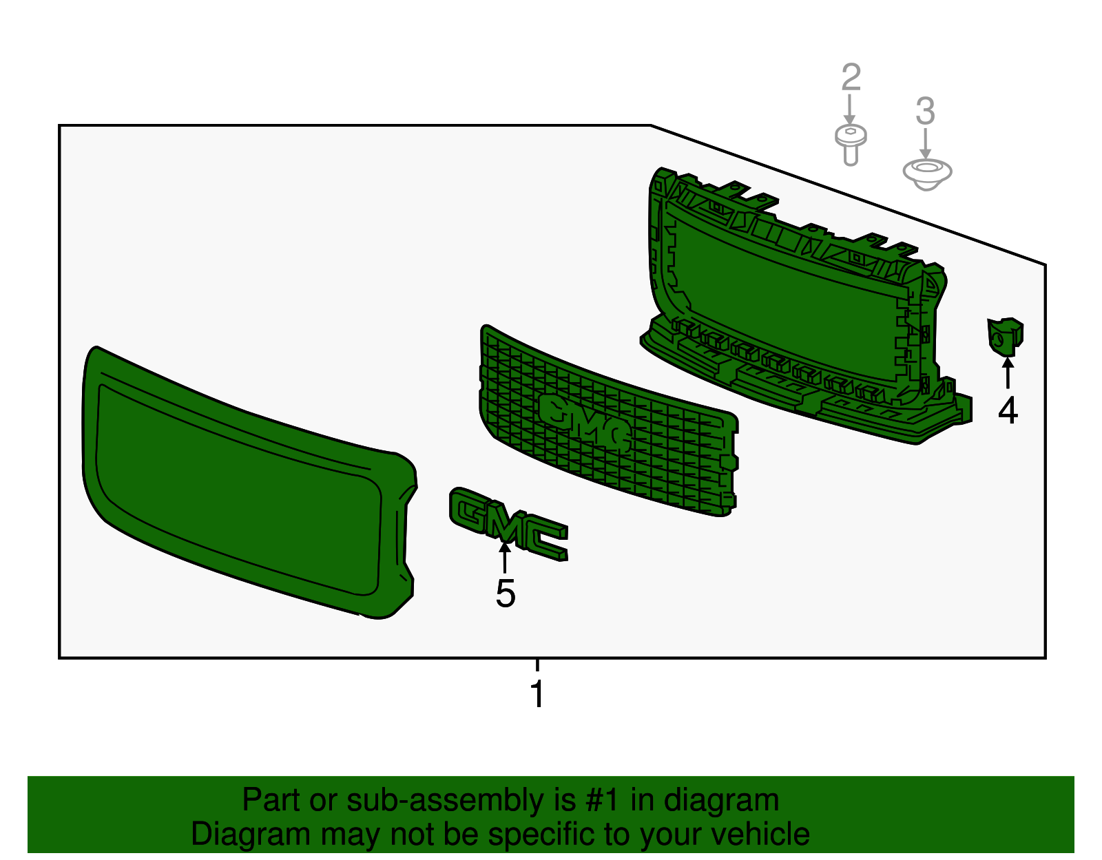 2017-2020 GMC Canyon Chrome Front Grille 84733974 GM | GMPartsDirect.com