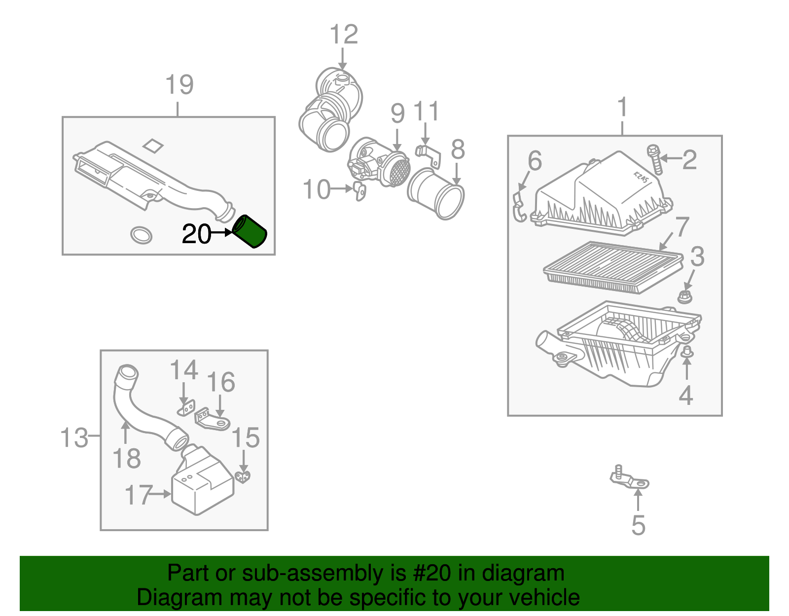 0K2NA-13202 - Connector Hose 2002-2004 Kia Spectra | Kia.Parts Store