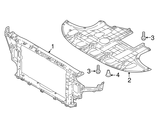 64101-G3000 - Radiator Support Panel 2018-2020 Hyundai Elantra GT ...