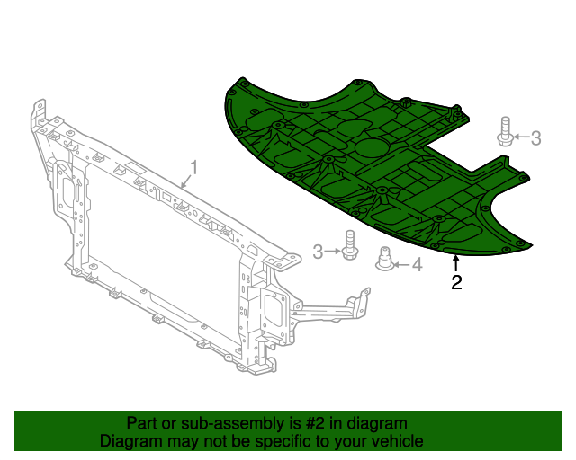 2018-2020 Hyundai Elantra GT Under Cover 29110-G3100 | OEM Hyundai Parts