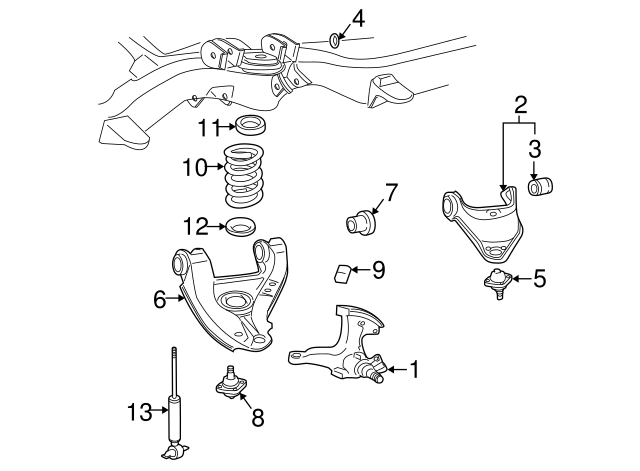 1988-2002 GM Lower Control Arm - Driver's Side (LH) 19416906 ...