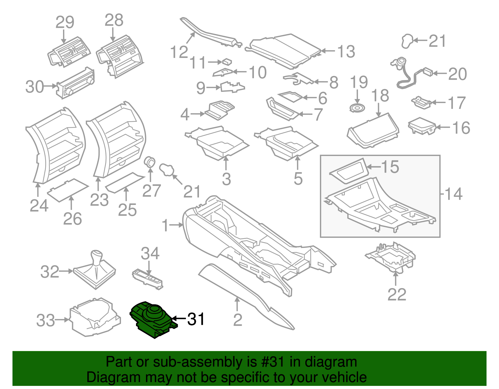 65829267955 - 2011-2017 BMW Infotainment Display Control Switch (65-82 ...