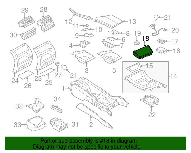 51169241714 - 2012-2016 BMW Cup Holder (51-16-9-241-714) | BMW of South ...