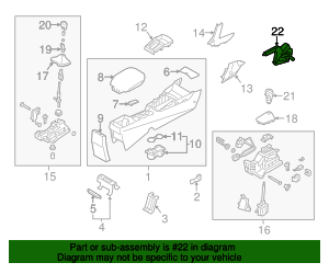 Hyundai - 59710-A5500-RY - Park Brake Handle - 2013-2017 Hyundai ...
