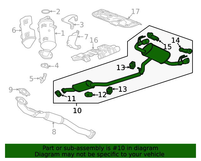 2019-2021 Chevrolet Blazer Exhaust Muffler with Pipe 85154367 | QuirkParts
