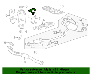 2018-2021 GM Catalytic Converter Brace Bracket 12672001 GM ...