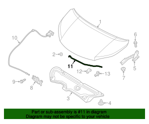 65771-3LM0C - Support Rod 2013-2021 Nissan NV200 | Nissan Parts ...