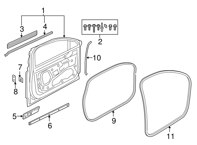 4M0-837-911-E - Door Weather-Strip 2017-2023 Audi | Audi OEM Parts