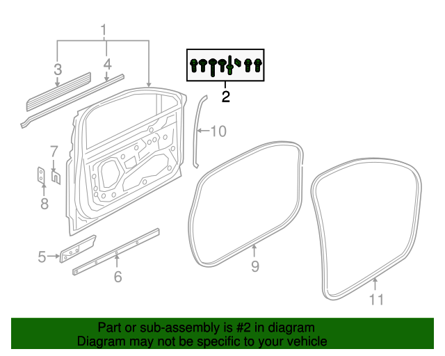 4M0-098-619-A - Door Shell Mount Kit 2024 Audi | Audi OEM Parts