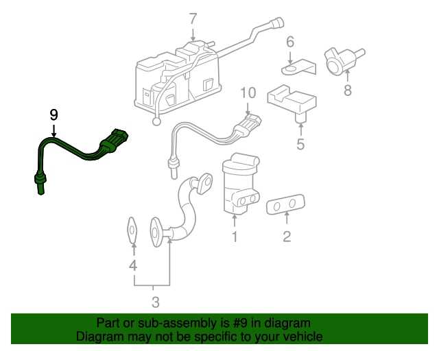 2004-2009 GM Heated Oxygen Sensor 12590790 GM | GMPartsDirect.com