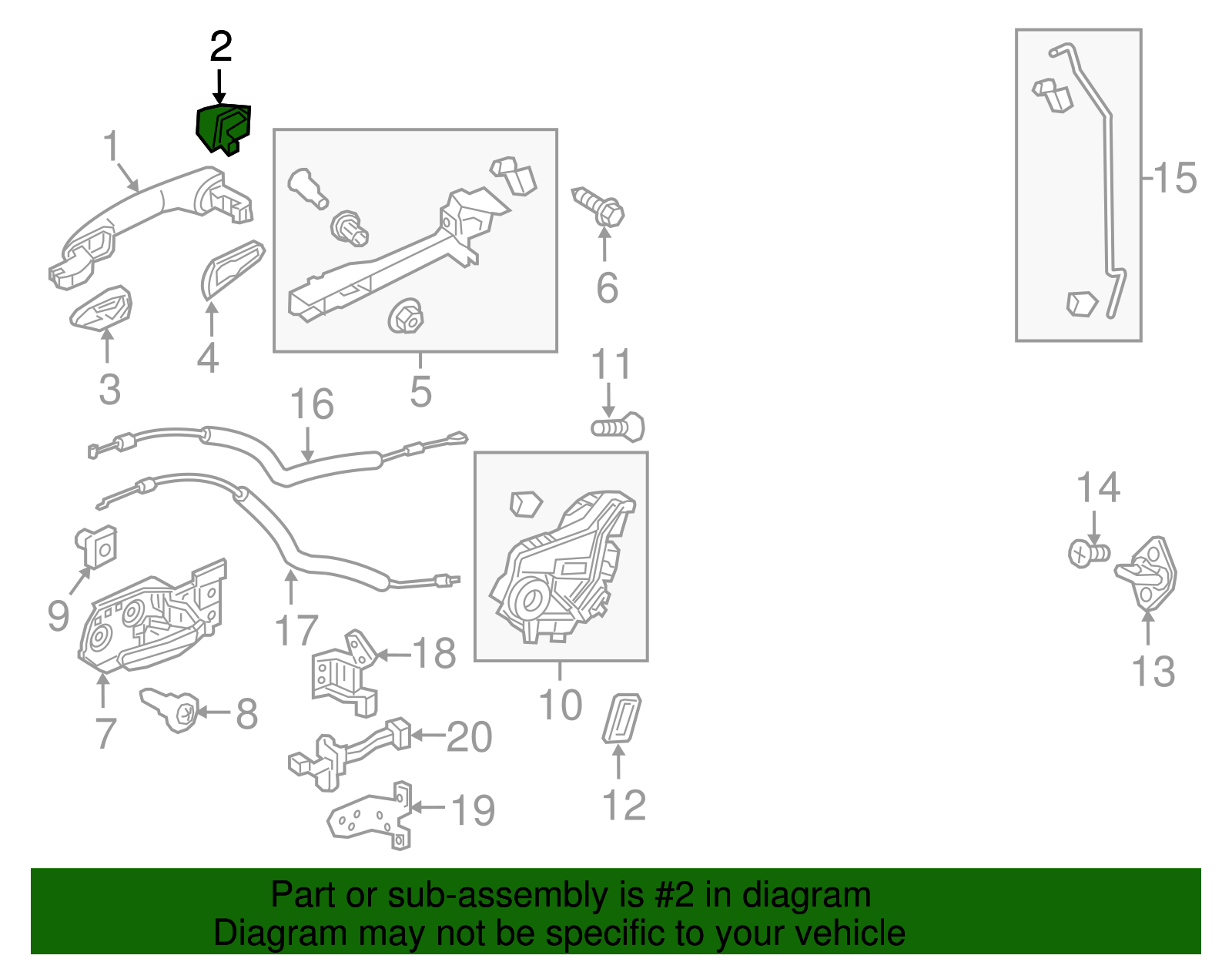 OEM 2016-2021 Honda Pilot Button 72643-TG7-B71 | Honda Automotive Parts