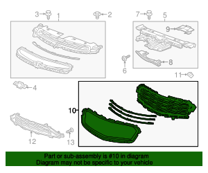 2015-2016 Chevrolet Front Grille 95405770 GM | GMPartsDirect.com