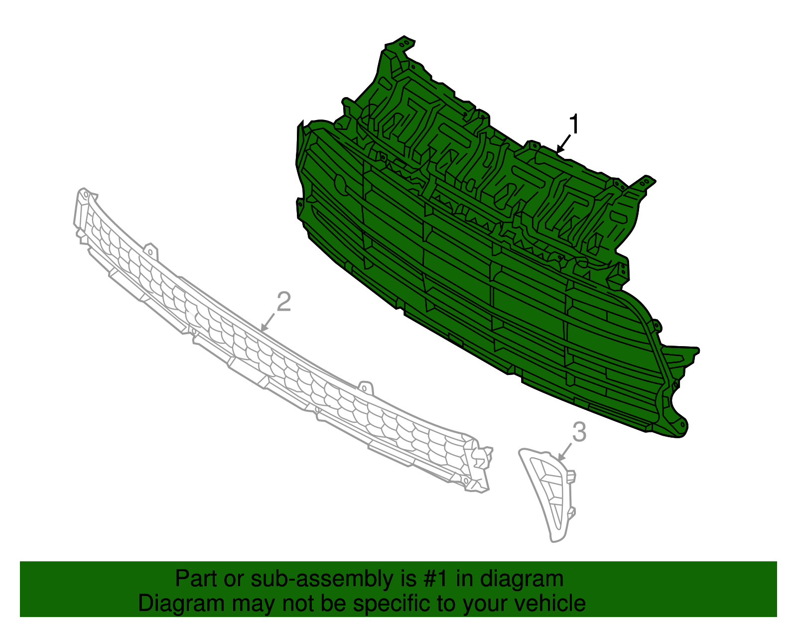 86561-B2500 - Upper Grille 2017-2019 Kia Soul | Kia Cheap Parts