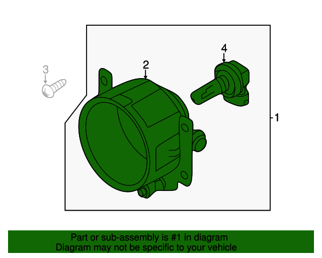 2010-2015 Mitsubishi Fog Lamp Assembly 8321A467 | MitsubishiParts.com