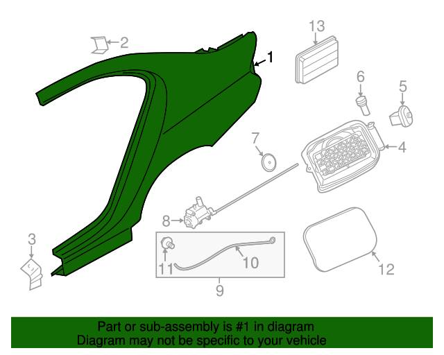 Genuine BMW 41-21-7-240-487 | Quarter Panel | FREE Shipping on Most ...