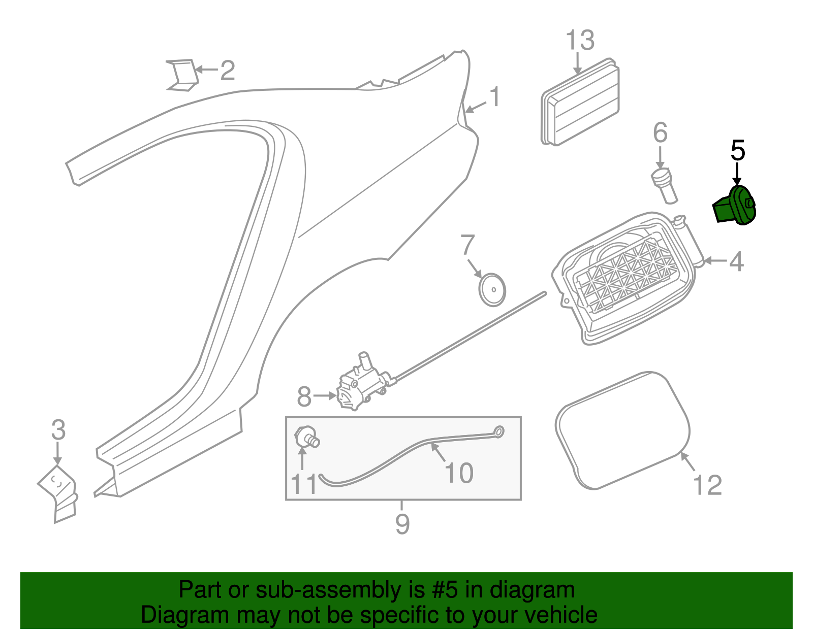51178228939 - 1999-2016 BMW Fuel Pocket Bumper (51-17-8-228-939) | BMW ...