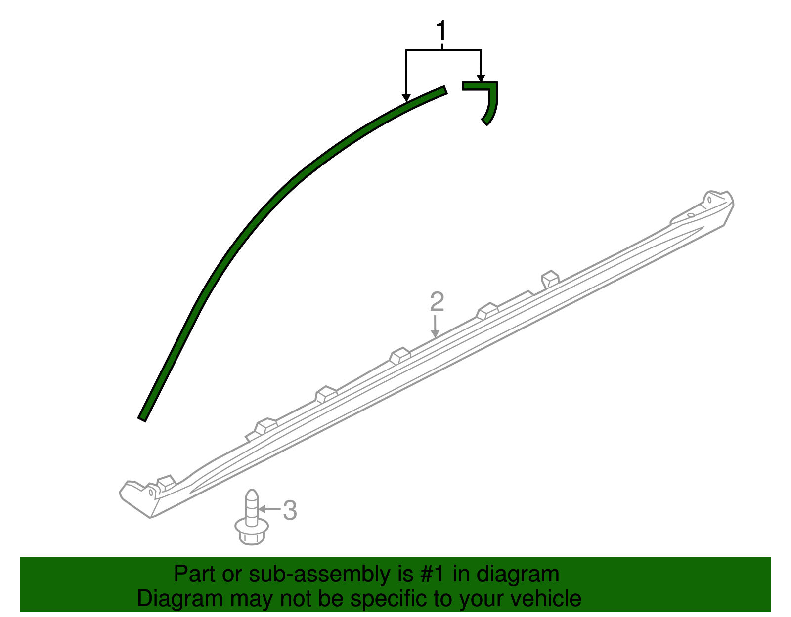 76813-3SG0A - Drip Molding - 2013-2019 Nissan Sentra | Nissan OEM Parts ...