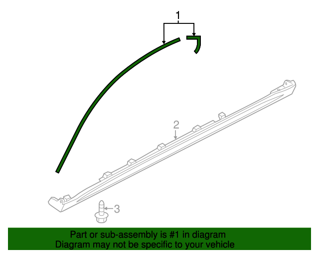 76813-3SG0A - Drip Molding - 2013-2019 Nissan Sentra | Nissan OEM Parts ...