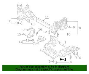 2019-2020 Audi Engine Cradle Mount Bolt N-912-433-01 | Audi OEM Parts