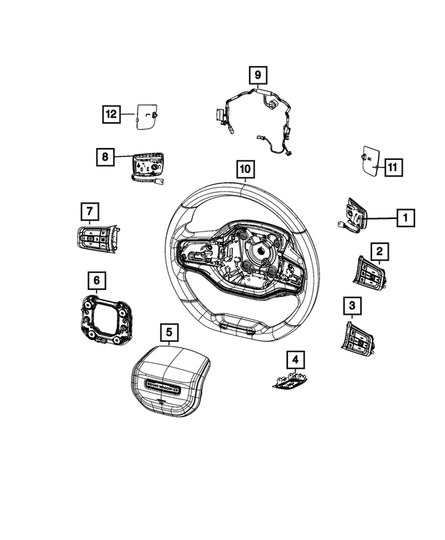 2022 Jeep Grand Wagoneer Steering Wheel Wiring 68564705AA | Mopar Estores