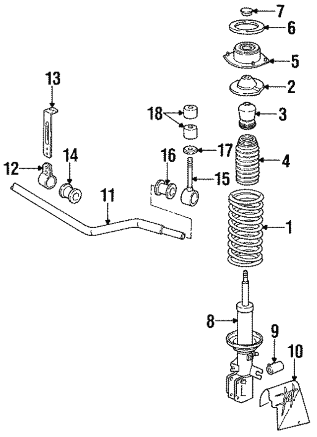 1992-1995 Porsche 968 Spring Seat 951-343-528-00 | Sunset Porsche Parts