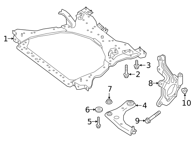 54500-5RL1B - Lower Control Arm 2018-2024 Nissan | Nissan Wholesale Direct