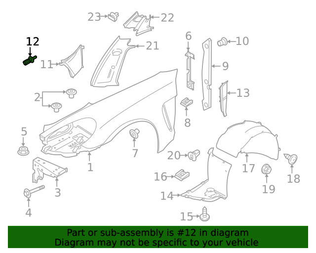 2003-2024 Porsche Air Duct Rivet N-038-501-2 | Sunset Porsche Parts
