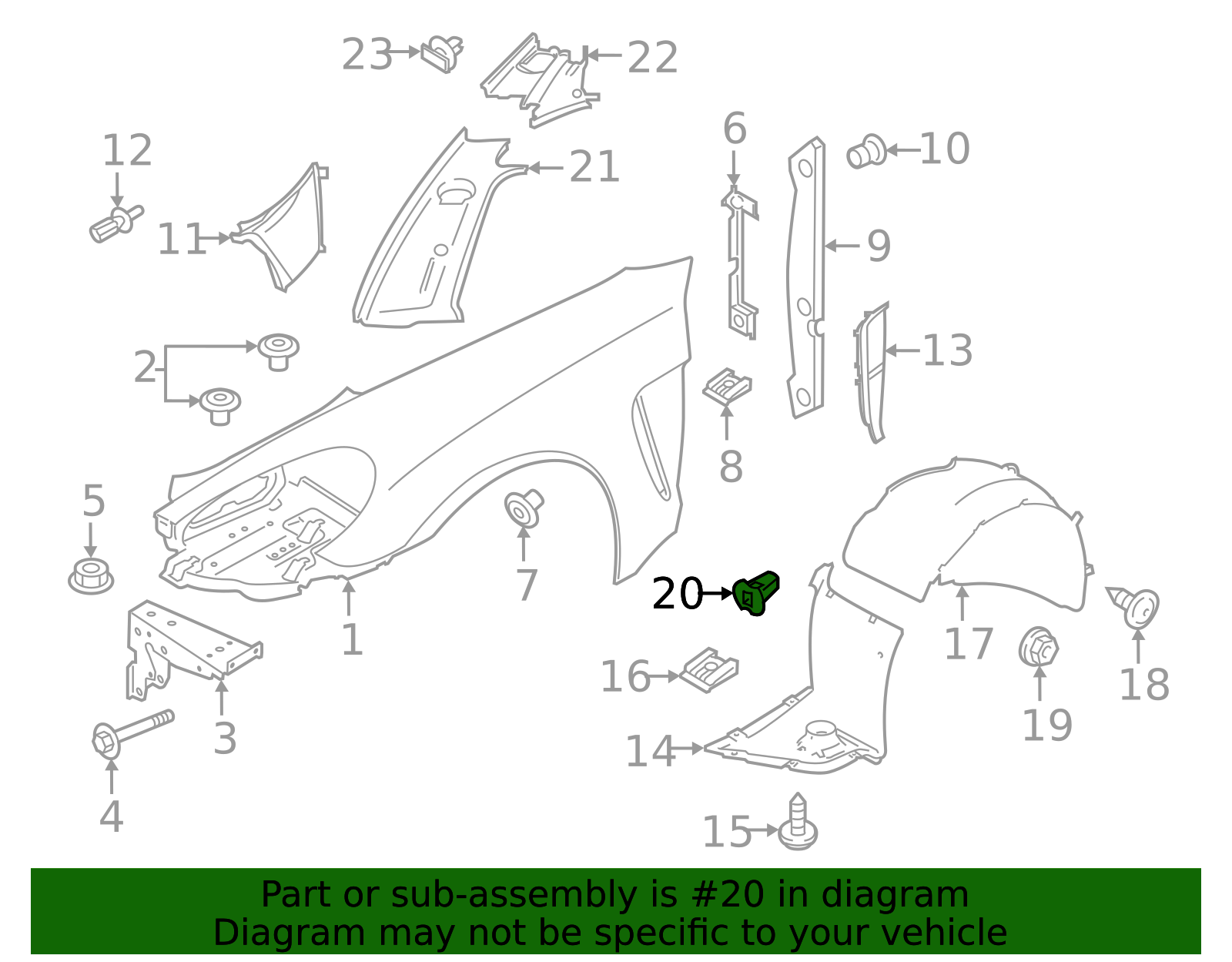 2011-2024 Porsche Fender Liner Retainer Nut WHT-004-935 | OEM Parts Online
