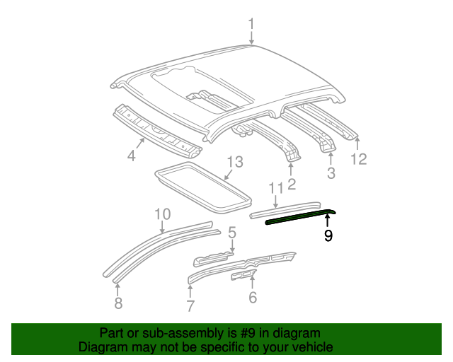 2001-2004 Toyota Tacoma Drip Channel 61268-04010 | OEM Parts Online