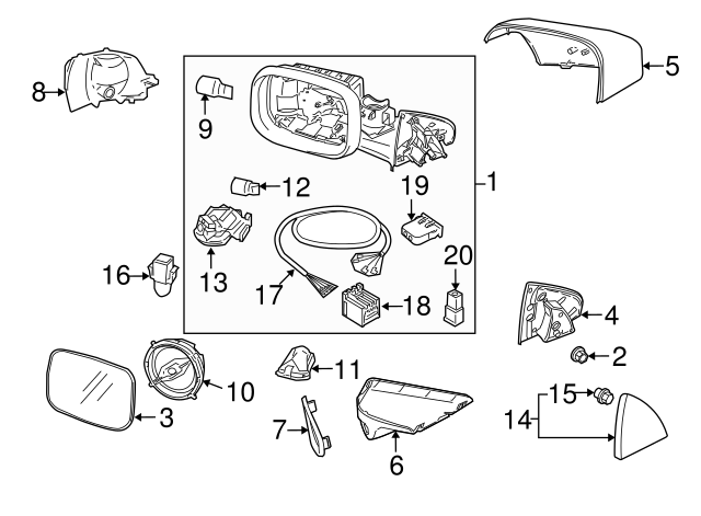 Genuine Mirror Glass for 2007-2014 Volvo | Part# 30745042 | Over 30% ...