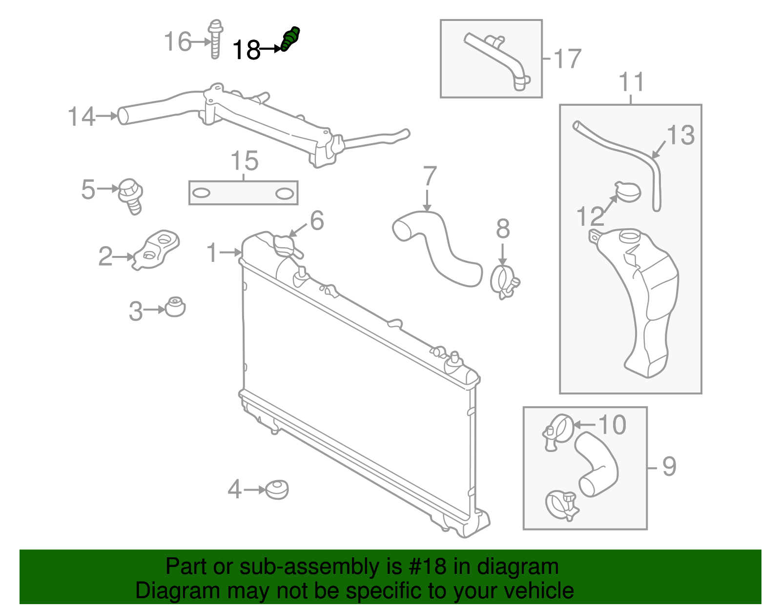 22630AA161 - Coolant Temp Sensor 1999-2008 Subaru | Subaru OEM Parts World