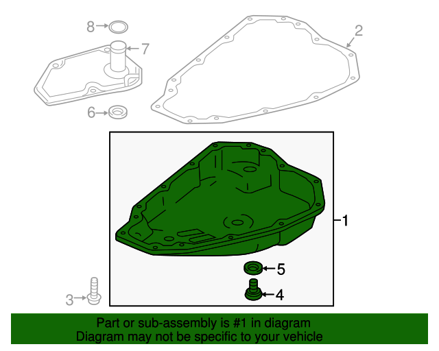 2015-2024 Mitsubishi Trans Pan 2705A051 | Mitsubishi Parts Warehouse