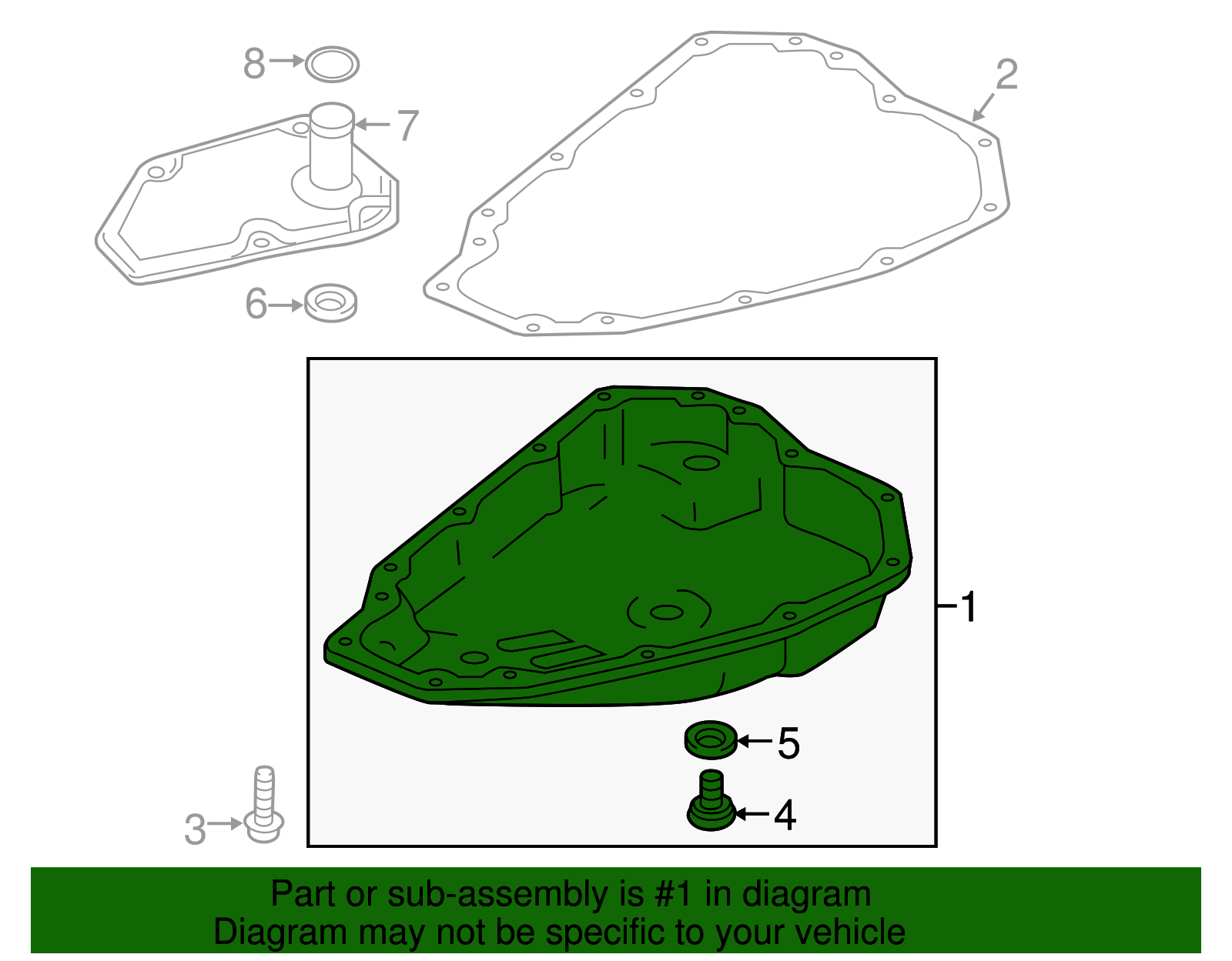 2015-2024 Mitsubishi Trans Pan 2705A051 | Mitsubishi Parts Warehouse ...