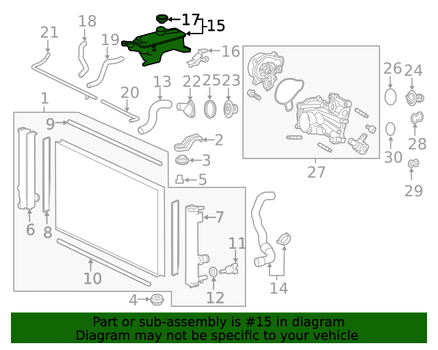 16470-0V010 - Expansion Tank - 2015-2021 Lexus | MyLexusParts