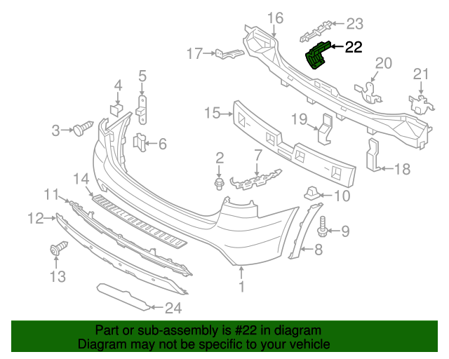 86671-1U200 - Bumper Bracket 2011-2013 Kia Sorento | Kia.Parts Store