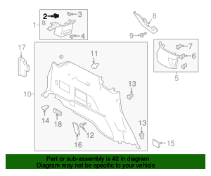 2015-2023 Ford Lower Center Pillar Trim Fastener W716909-S439 ...