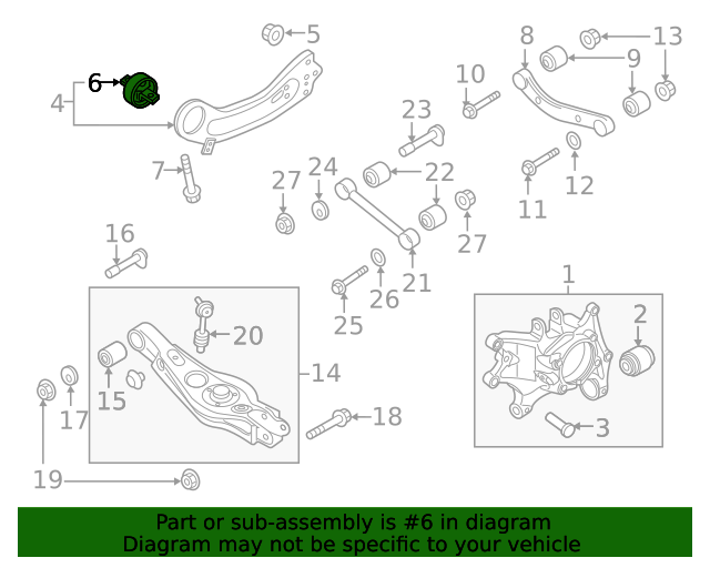 2019-2022 Hyundai Suspension Control Arm Bushing 55275-S8000 | QuirkParts