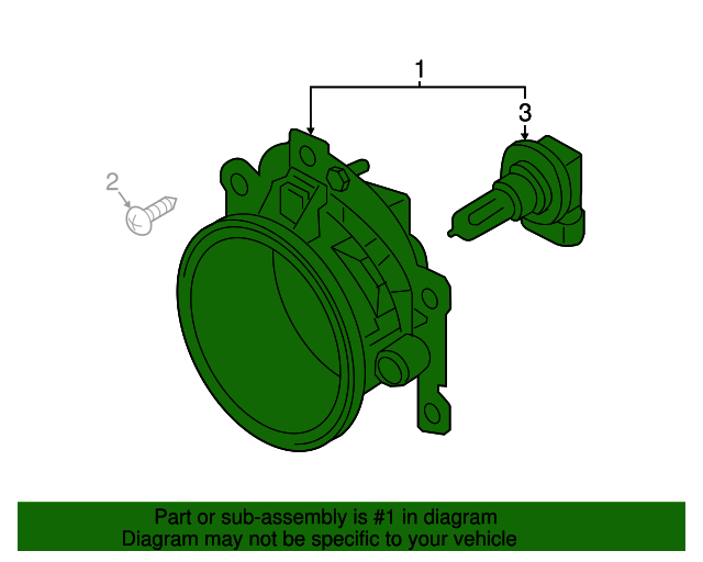 8321A669 - Fog Lamp Assembly 2016-2022 Mitsubishi | Mitsubishi Direct Parts