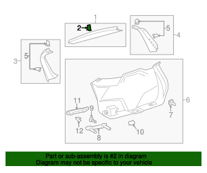 W710338-S439 - Body B-Pillar Trim Panel Clip - 2015-2023 Ford ...