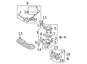 2021-2023 Hyundai Elantra Engine Air Intake Resonator 28190-AA100 ...