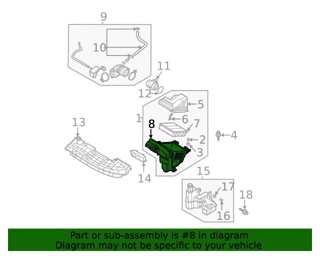 2021-2024 Hyundai Elantra Air Cleaner Body 28112-AA000 | OEM Parts Online