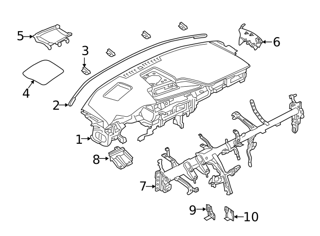 BDTS-60-392 - Instrument Panel Spacer - 2019-2024 Mazda 3 | Mazda Swag