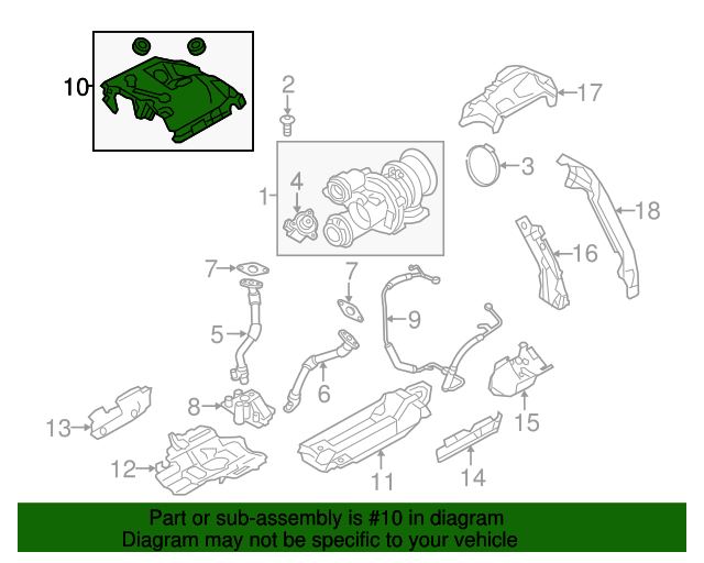 Genuine BMW 11-65-7-843-159 | Upper Shield | FREE Shipping on Most ...