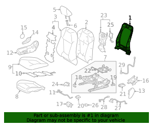 2019-2020 Toyota RAV4 Seat Back Frame 71630-0R080 | Toyota Parts Center
