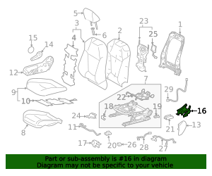 2019-2023 Toyota Seat Back Recliner Adjustment Mechanism Cover 71875 ...