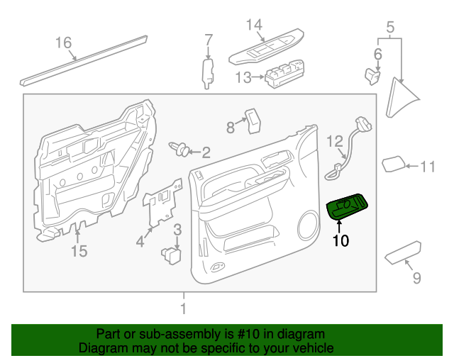 22855627 - OEM GM Handle Inside | GMPartsCenter.net | GM Parts Center